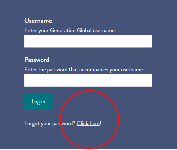 How Can I Reset My Password For My Student Account Generation Global 